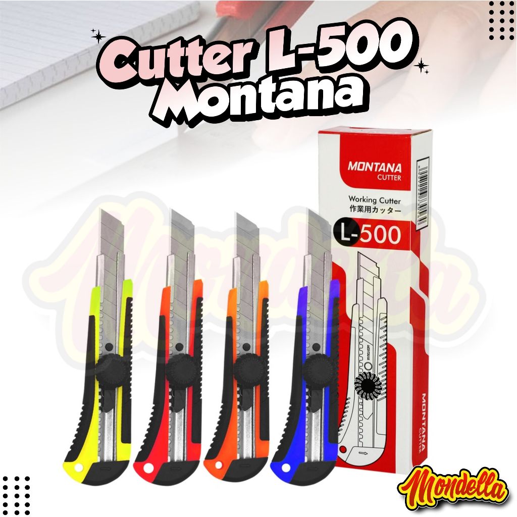Jual Pisau Cutter Montana L500 Pemotong Kertas Kater Ct L-500 Tajam ...