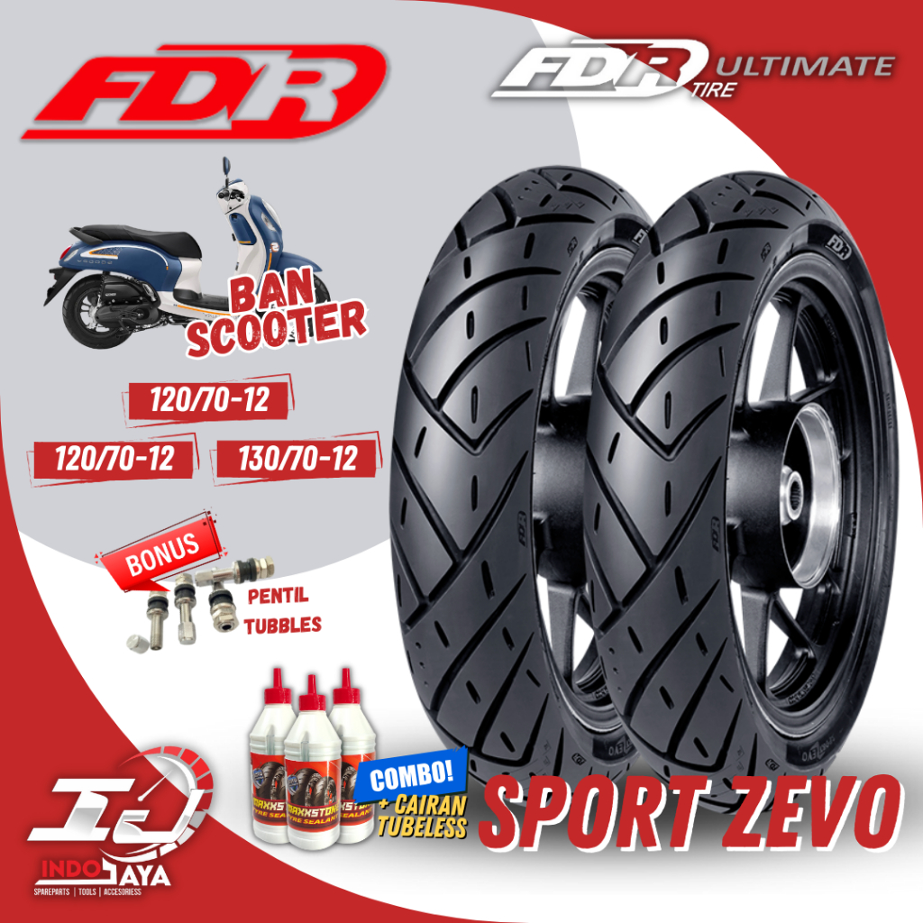 Jual [BAYAR DI TEMPAT] BAN FDR TUBELESS SPORT ZEVO RING 12 (110/70-12 ...