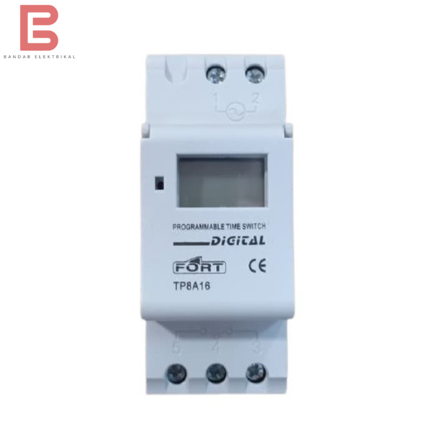 Jual Timer Digital Weekly (DIN-Rail Mounting) TP8A16 220-240VAC Fort | Shopee Indonesia