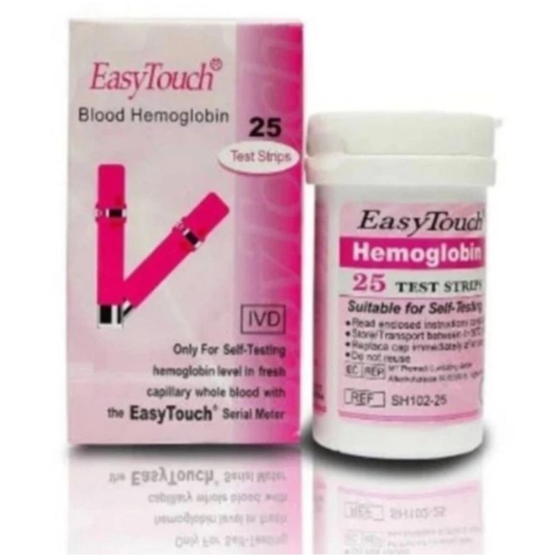 Jual Strip Easy Touch Hb / Stik Easy Touch Hemoglobin isi 25 test Stick ...