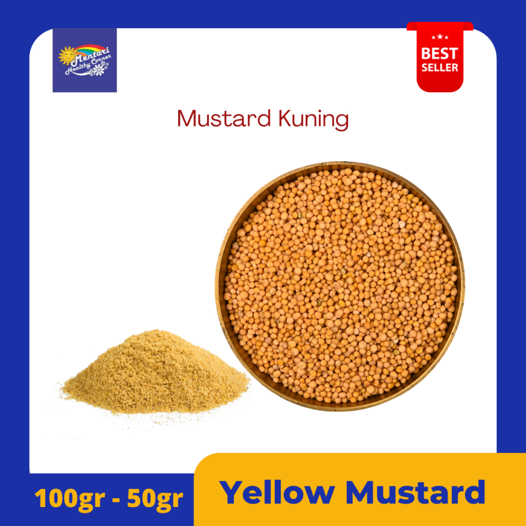 Jual Yellow Mustard (100gr - 50gr) / Biji Sawi Kuning, Mustard Kuning ...