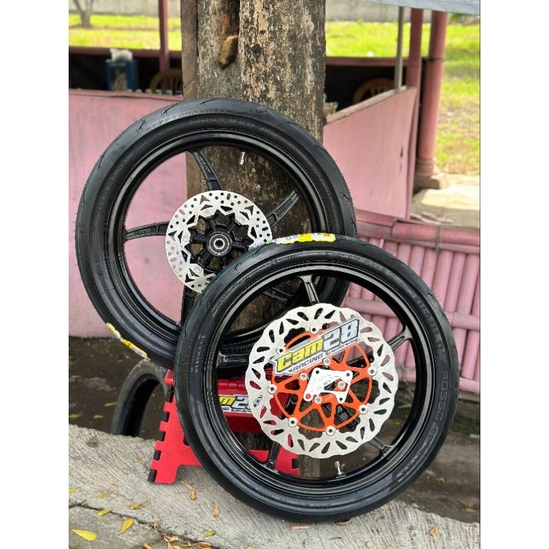 Jual Velg Rossi Mamba Komplit ban pirelli pnp ninja r rr ss | Shopee ...