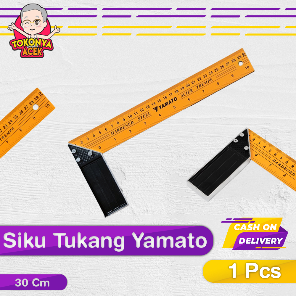 Jual Siku Tukang / Siku Meter 12 INCH (30 CM) YAMATO / Penggaris Siku L ...