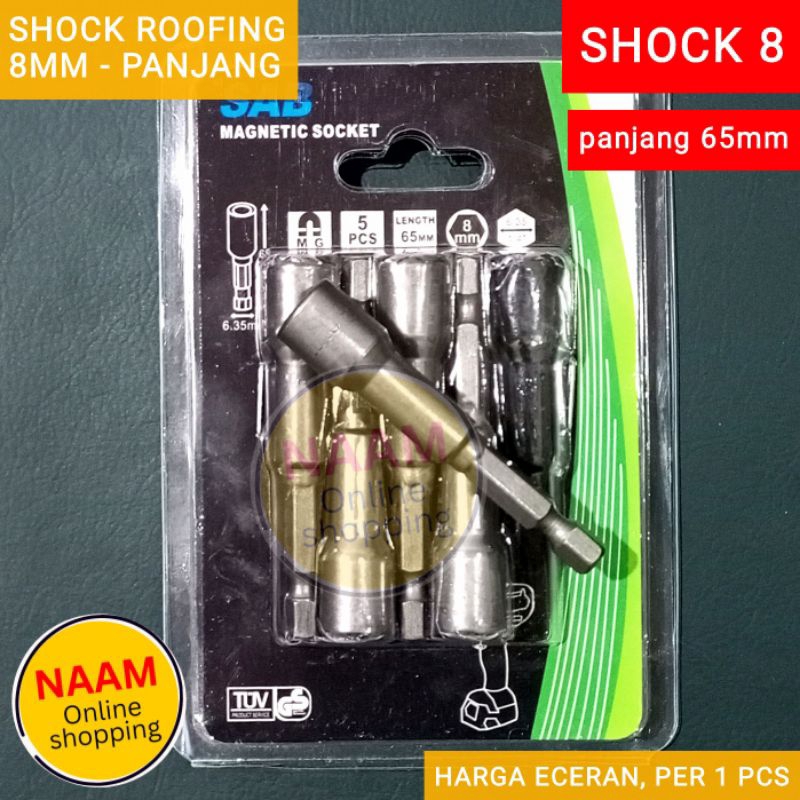 Jual (8x65) MATA SHOCK 8 - MATA BOR ROOFING 8MM - KUNCI MATA ROOFING ...