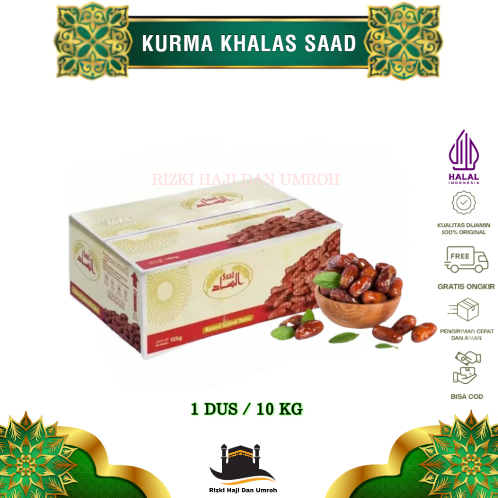 Jual Kurma Khalas Saad 10 Kg - Kurma Khalas 10 kg - Kurma saad10 kg ...