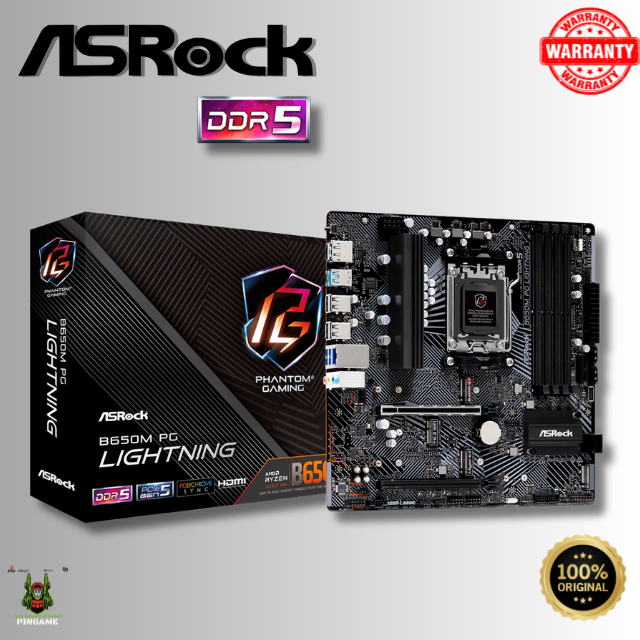 Jual ASROCK MOTHERBOARD B650M PG LIGHTNING | M-ATX AM5 DDR5 | Shopee ...