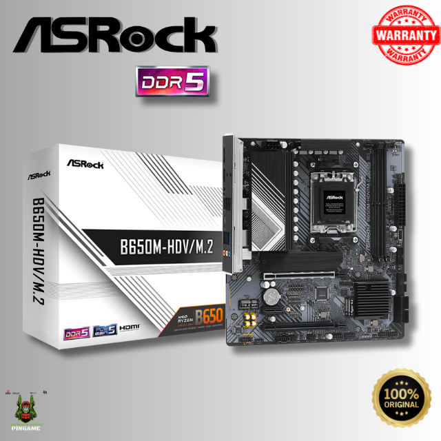 Jual ASROCK MOTHERBOARD B650M-HDV/M.2 | AM5 DDR5 M-ATX | Shopee Indonesia