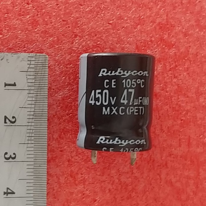Jual Kapasitor Elektrolit Elco Elko 47uf 450v Rubycon | Shopee Indonesia