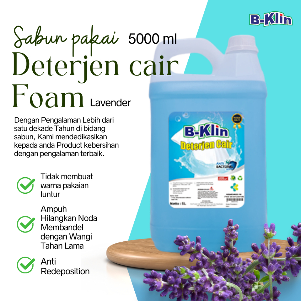 Jual B-Klin Deterjen Detergen Cair Foam 5 Liter | Shopee Indonesia