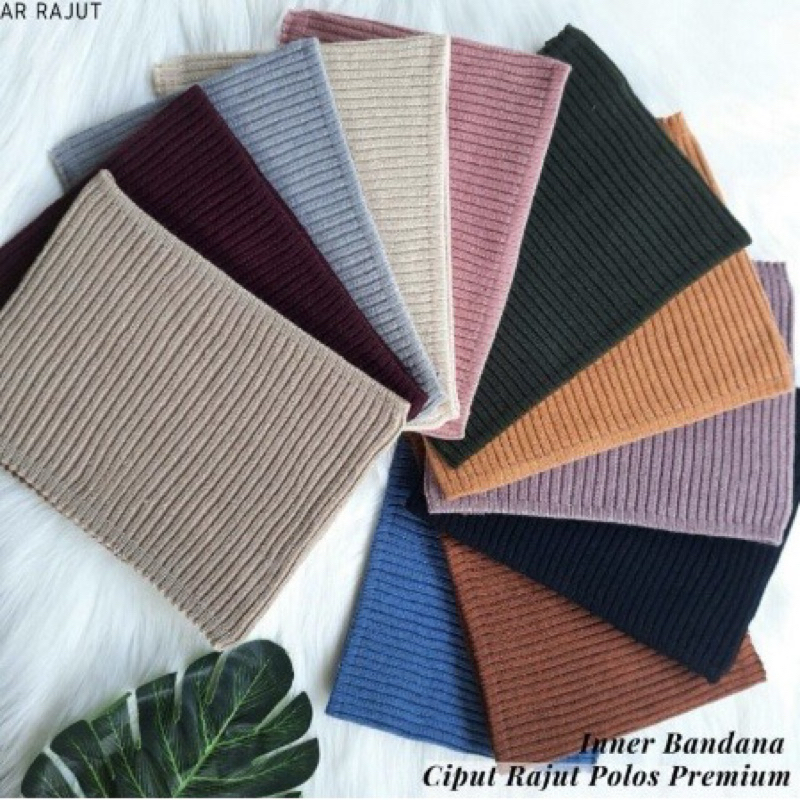 Jual CIPUT RAJUT DALEMAN KERUDUNG INNER BANDANA POLOS SATU WARNA ...