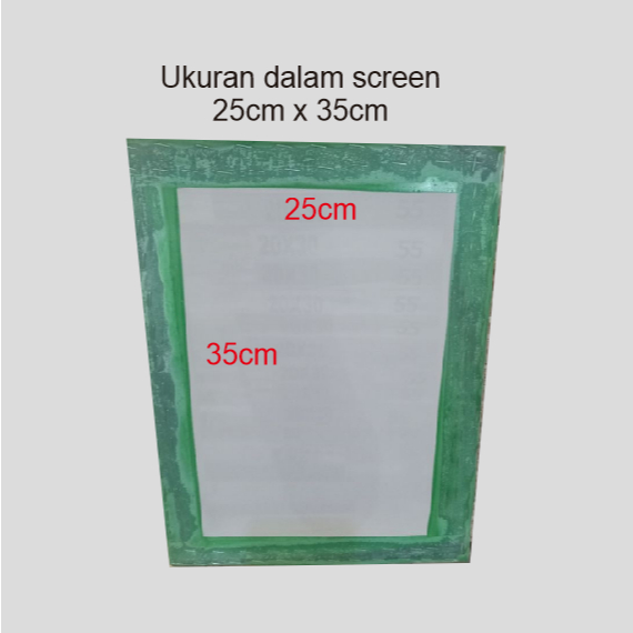 Jual SCREEN + FILM SABLON Screen ukuran 25x35cm T165 | Shopee Indonesia