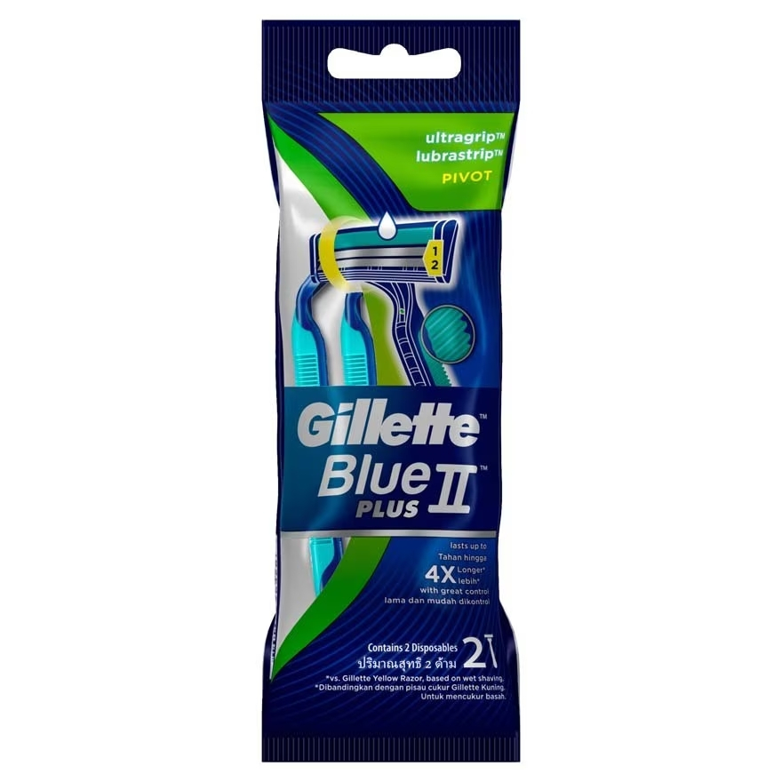 Jual GILLETTE BLUE II PLUS FLEXI ULTRAGRIP PIVOT 2S | Shopee Indonesia