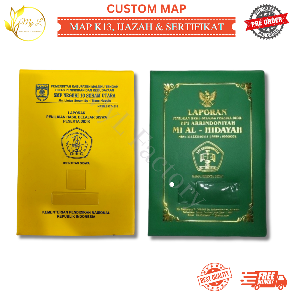 Jual My.L CUSTOM - Map Ijazah K13 / Kurikulum Merdeka Ukuran A4 & F4 ...