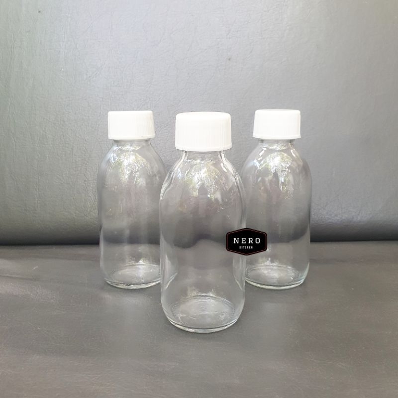 Jual Botol Kaca Simple 125ml / Botol Shot 125ml / Botol Kaca Bening ...