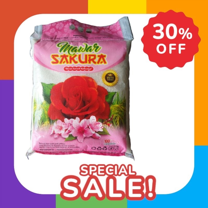 Jual Beras Mawar Sakura Premium 5kg | Shopee Indonesia