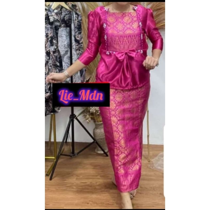 Jual Stelan Songket Kombinasi Payet Lapis Katun | Shopee Indonesia