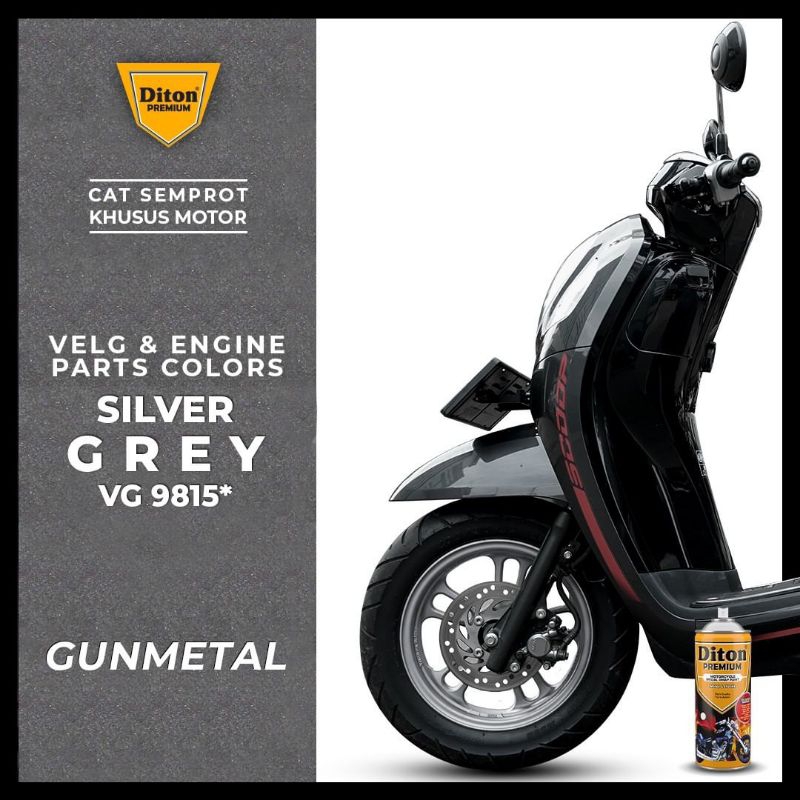 Jual Cat semprot DITON Premium warna Velg Silver Grey VG 9815 400 cc ...