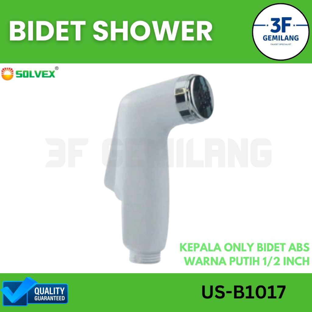Jual SOLVEX - KEPALA Jet Bidet Shower Toilet ABS Warna Putih HIGH QUALITY B1017 | Shopee Indonesia