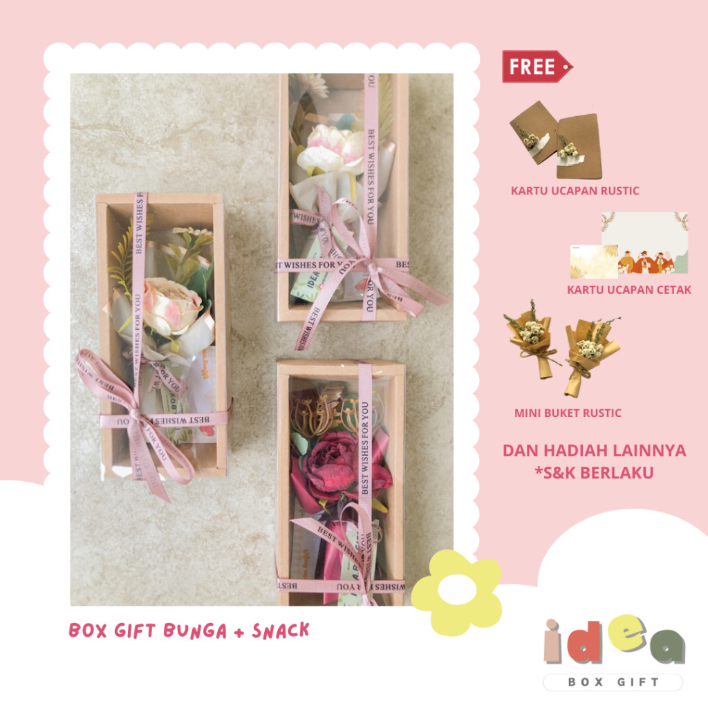Jual [IDEA BOX GIFT] FLOWER GIFT BOX | KADO WISUDA | KADO VALENTINE ...