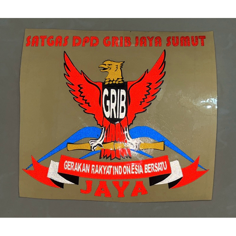 Jual Sticker GRIB Gerakan Rakyat Indonesia Bersatu Jaya DPD bisa custom ...