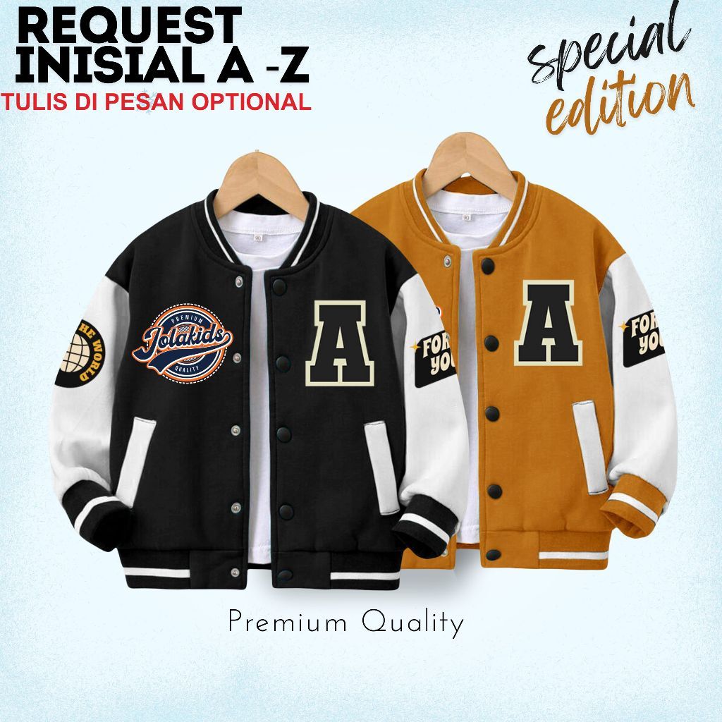 Jual Jaket Varsity Baseball Anak Usia 2 Sampai 12 Tahun Laki Laki ...