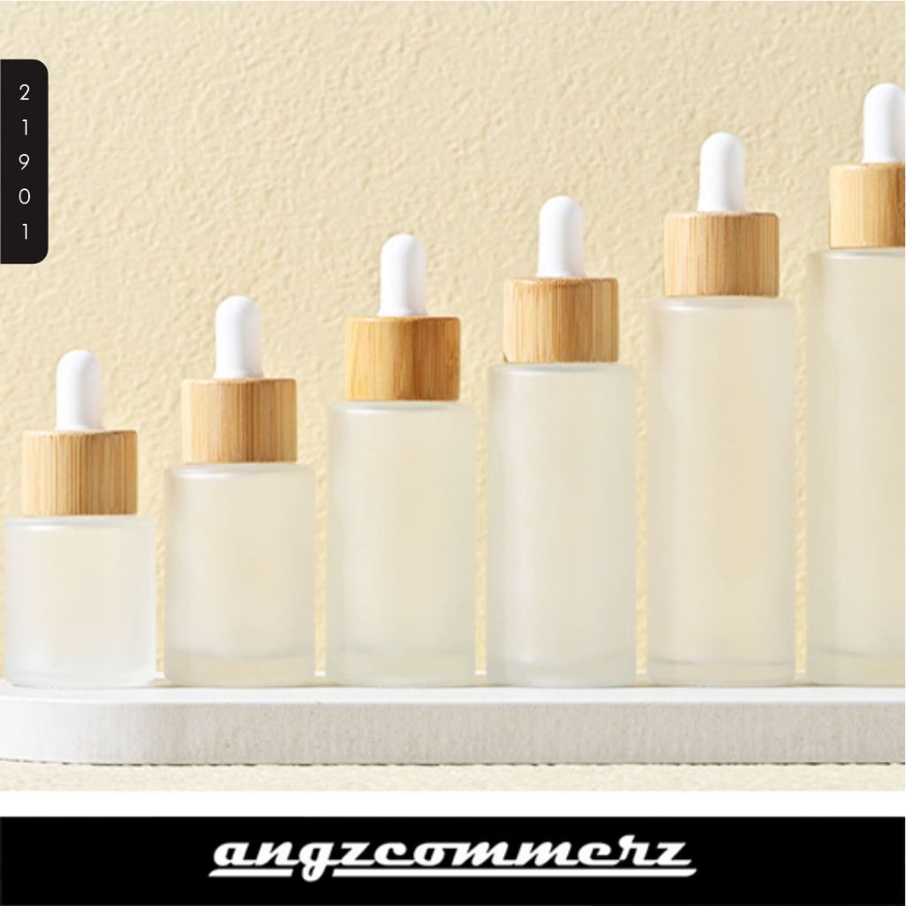 Jual Botol Kaca Estetik Glass Pipette Bottle With Wooden Print Cap SY ...