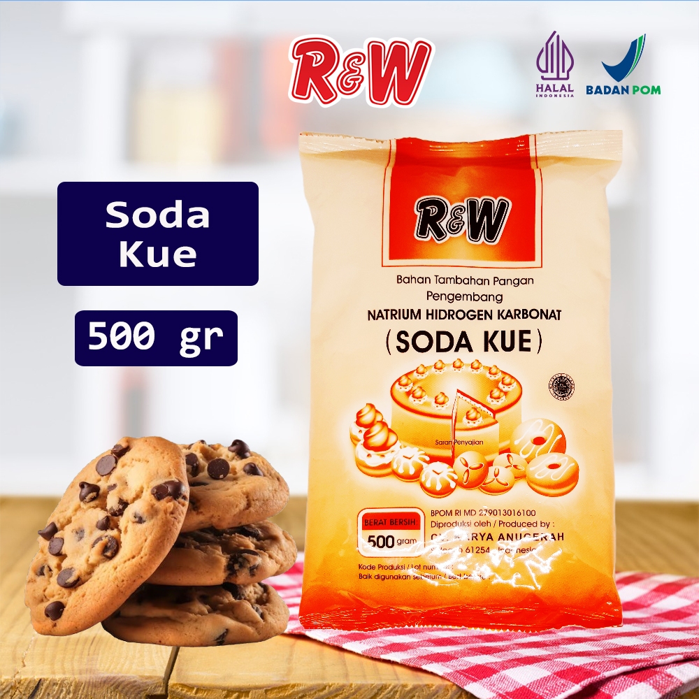 Jual Soda Kue Baking Soda Pengembang Kue Rajawali R&W RW 500 Gr ...
