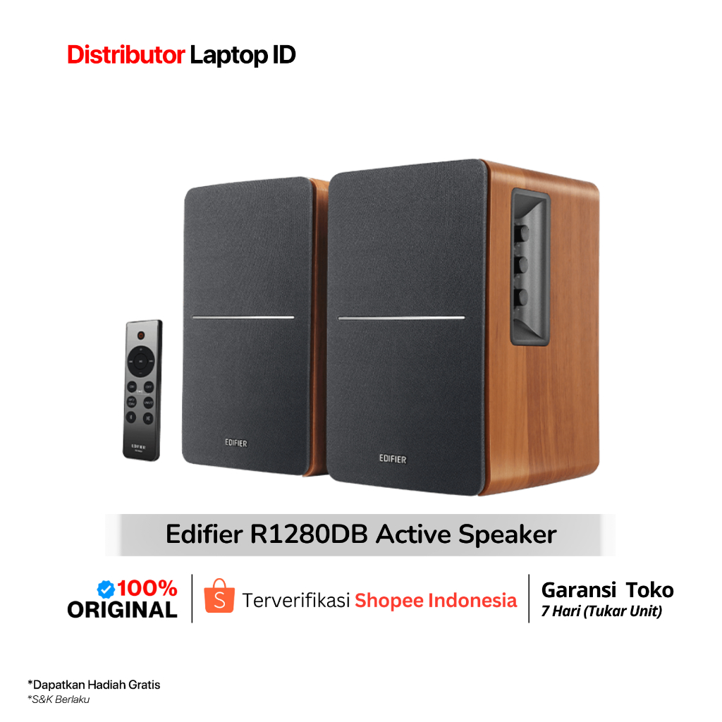 Jual Edifier R1280DB Active 2.0 Powerful Bookshelf Speakers Classic Wooden | Shopee Indonesia