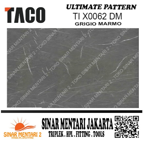 Jual TACO HPL ULTIMATE PATTERN TI X0062 DM Grigio Marmo | Shopee Indonesia