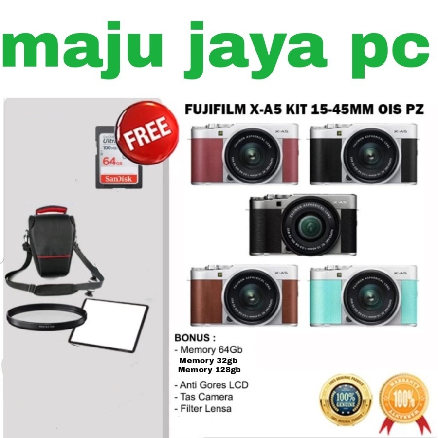 Jual KAMERA FUJIFILM X-A5 KIT 15-45MM / KAMERA MIRRORLESS FUJIFILM X-A5 BARU ORIGINAL | Shopee ...