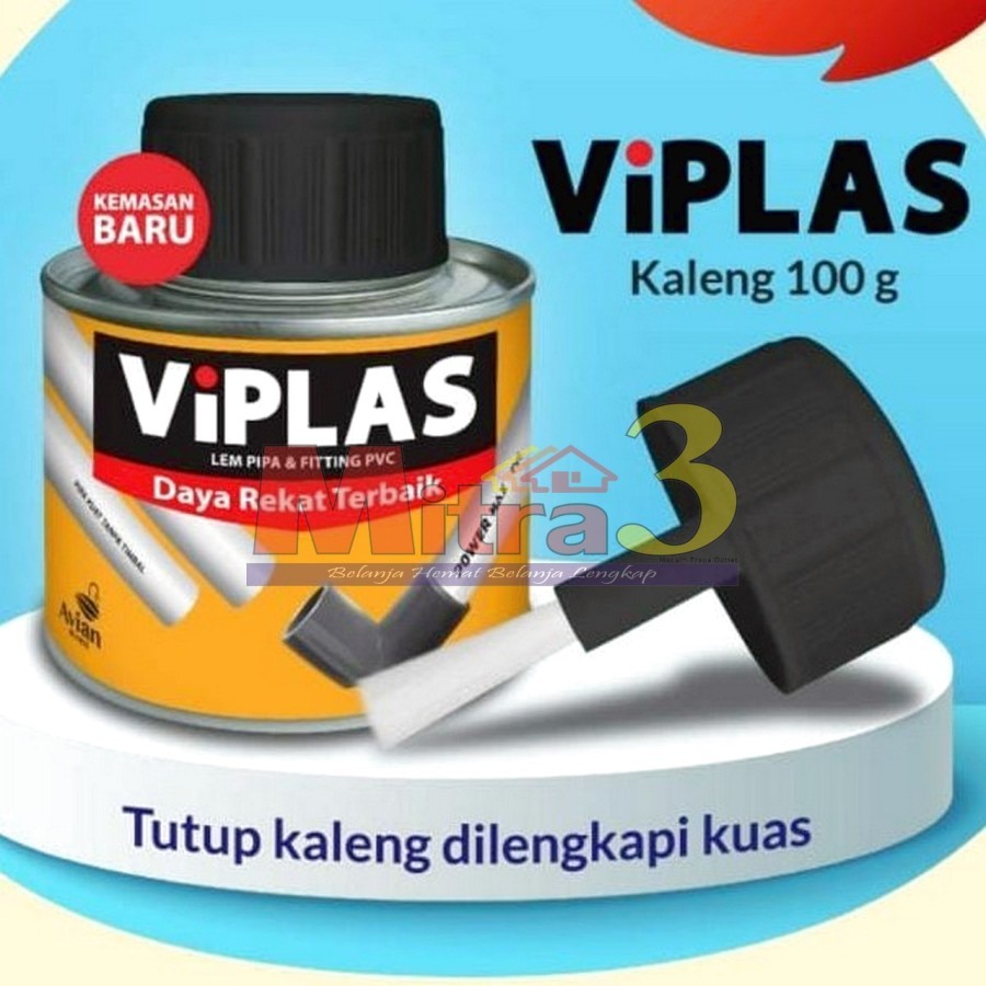 Jual Lem Pipa & Fitting PVC ViPLAS 100gr AVIAN Brands 100 gram botol ...
