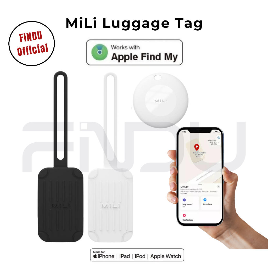 Jual AirTag - MiLi Luggage Tag Key Finder MiTag Smart Locator Apple MFi ...