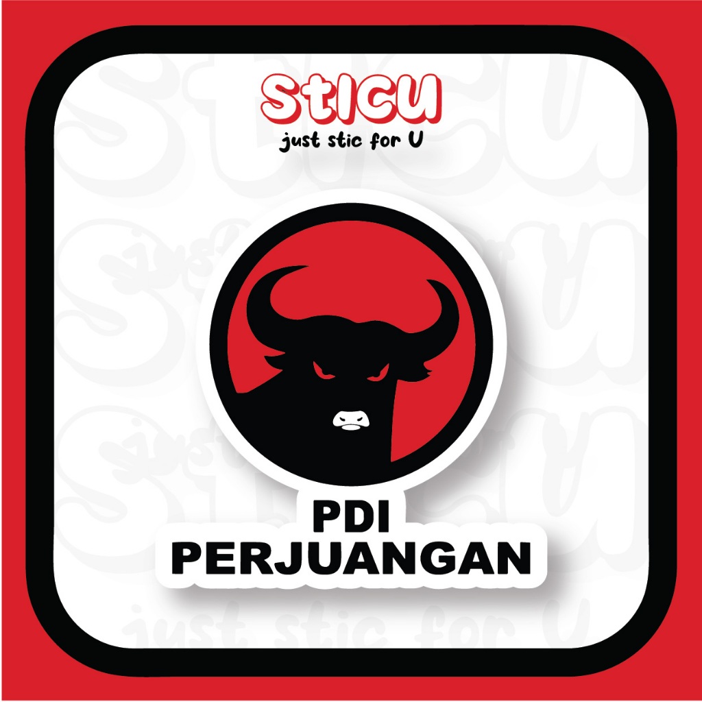 Jual STICKER PARTAI POLITIK - STIKER PARPOL PEMILU PDI PERJUANGAN PDIP ...