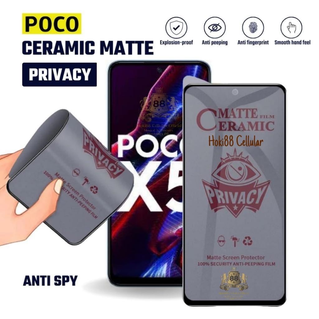 Jual Tempered Glass Ceramic Matte Spy Xiaomi Poco X3 X3 NFC X3 GT X3 Pro X4 GT X4 Pro 5G X5 C3 ...