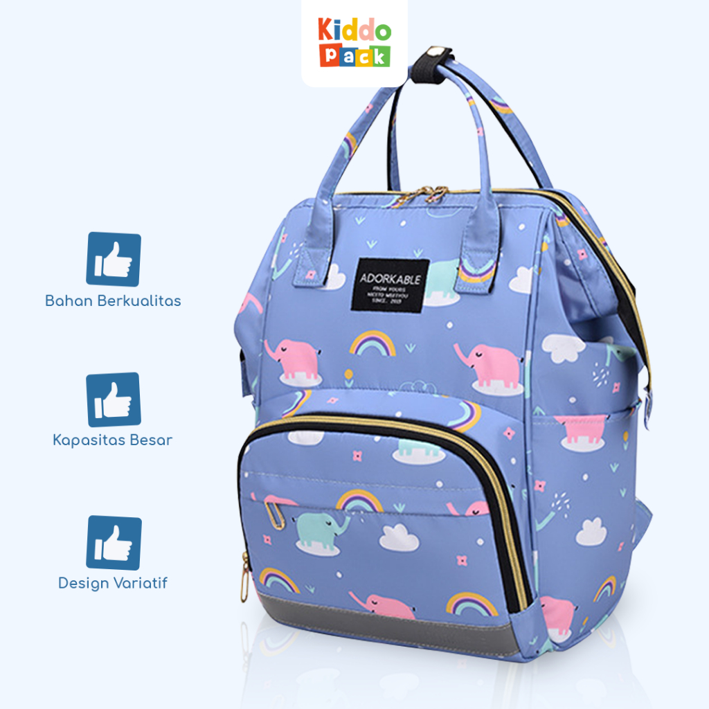 Jual KiddoPack Tas Bayi Multifungsi Diaper Bag Ransel Backpack | Shopee ...