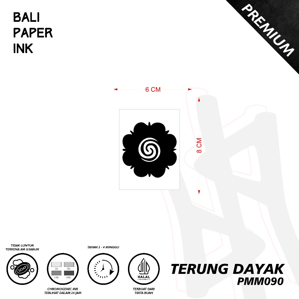 Jual KODE Q26N Tato Bunga Terung PMM9 Premium Temporary Tattoo By Bali ...