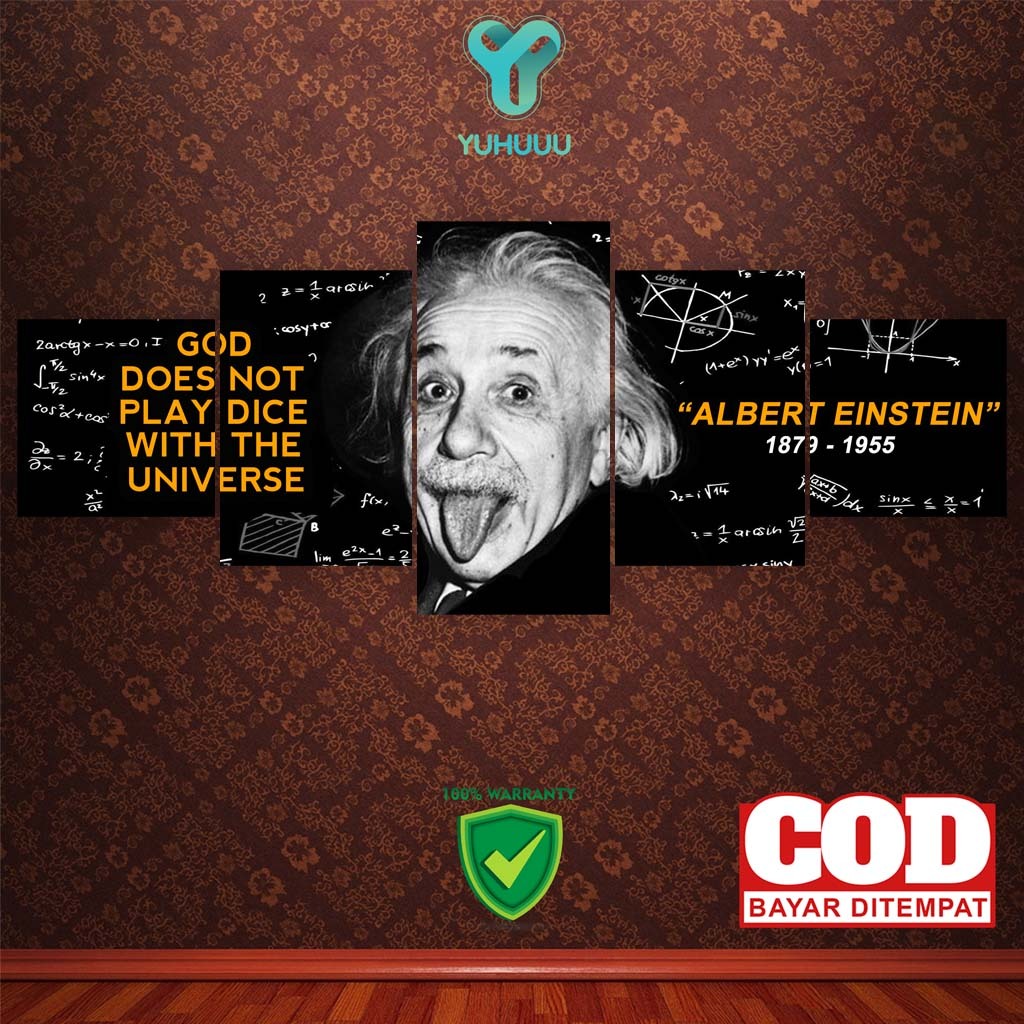 Jual YUHUUU HIASAN PAJANGAN DINDING ILMUAN ALBERT EINSTEIN 1 SET POSTER KAYU WALL DECOR | Shopee ...