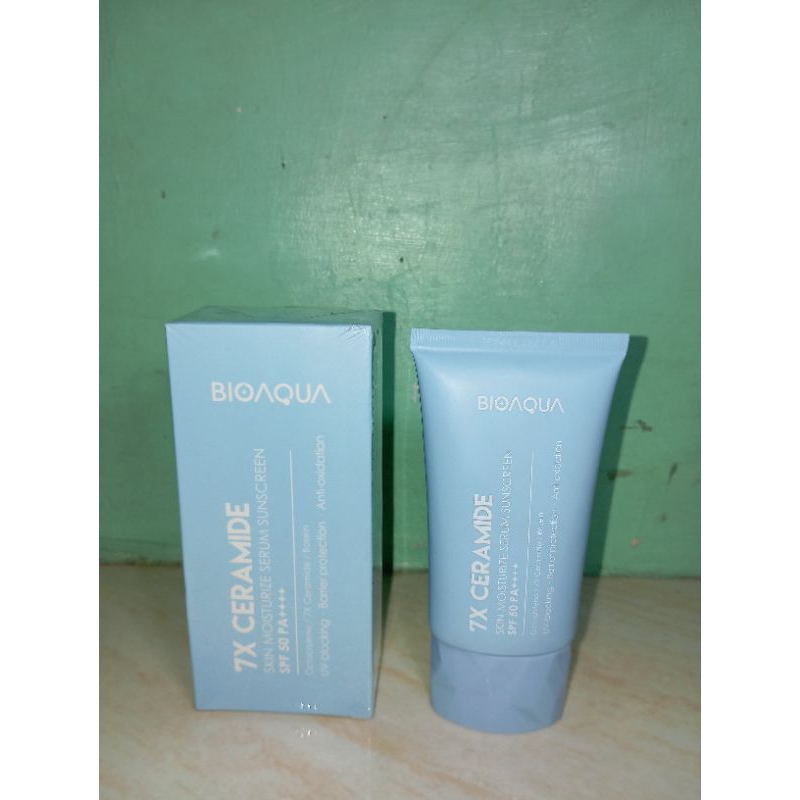Jual BIOAQUA 7X CERAMIDE SERUM SUNSCREEN SPF 50 PA++++ Sunscreen Gel ...