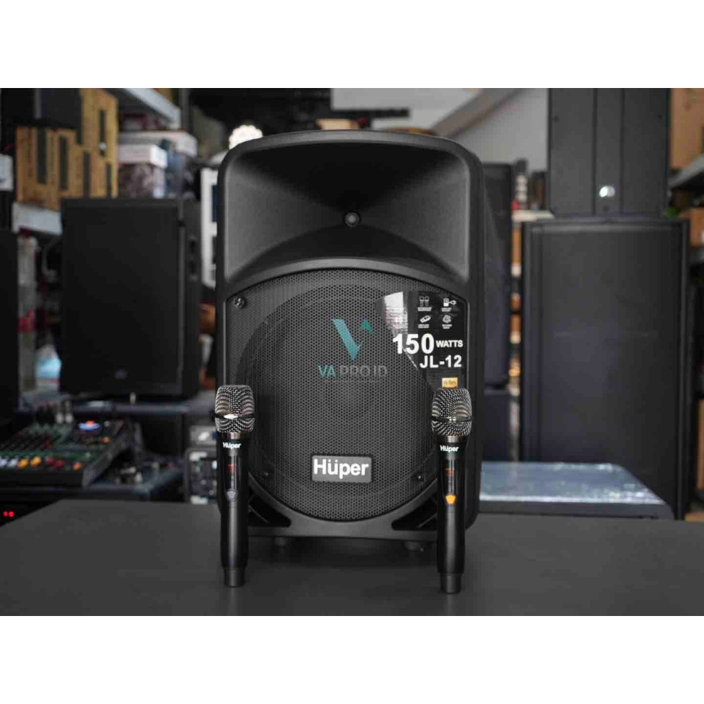 Jual Huper JL12 aktif speaker 12inchi portable blotooth mic wireless ...