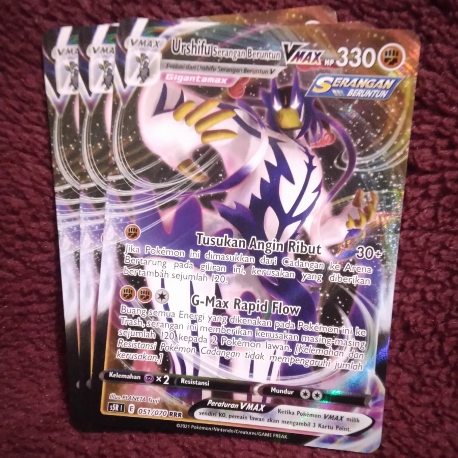 Jual Urshifu Serangan Beruntun VMAX v max RRR - Pokemon TCG Indonesia foil | Shopee Indonesia