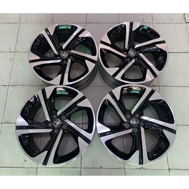 Jual Velg Seken Oem Yaris Cross Ring 18 Pcd 5x100 Black Polish Pelek Copota Toyota Yaris Cross ...