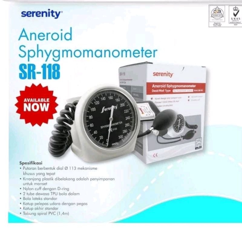 Jual tensimeter Aneroid Sphygmomanometer SR-118 serenity | Shopee Indonesia