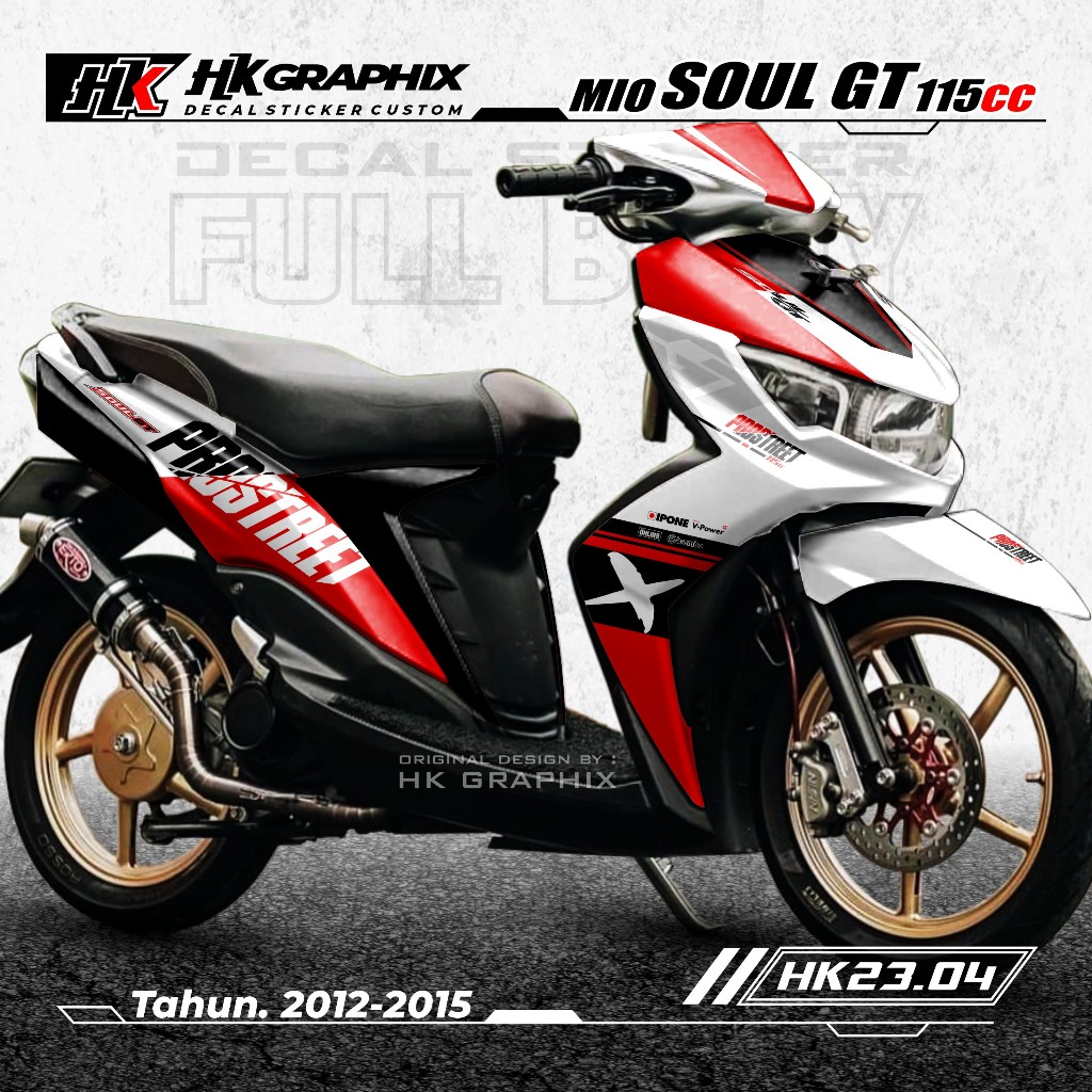 Jual (COD) Sticker Decal MIO SOUL GT 115 Full Body 2012 2013 2014 2015 Prostreet Racing HK ...
