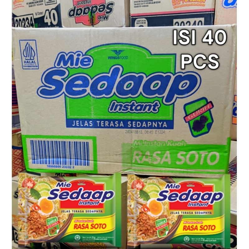 Jual MIE SEDAP RASA SOTO 1 DUS ATAU KARTON ISI 40 PCS | Shopee Indonesia