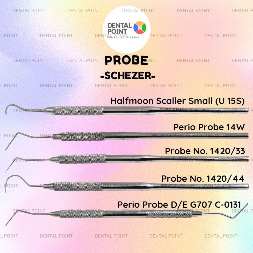 Jual SCHEZER Sonde Probe Periodontik Lurus/Halfmoon/Williams14W ...
