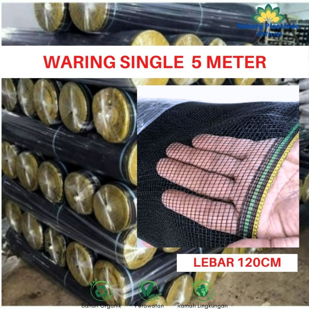 Jual Jaring Waring Benang Single Kemasan 5 Meter 120 Cm Pagar Kebun ...