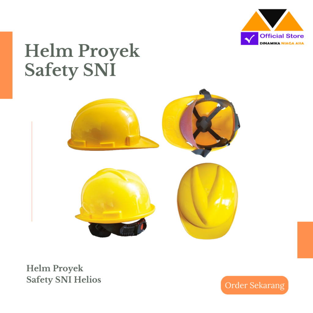 Jual Helm Kuning Safety SNI HELIOS Pelindung Kepala Standar SNI untuk ...