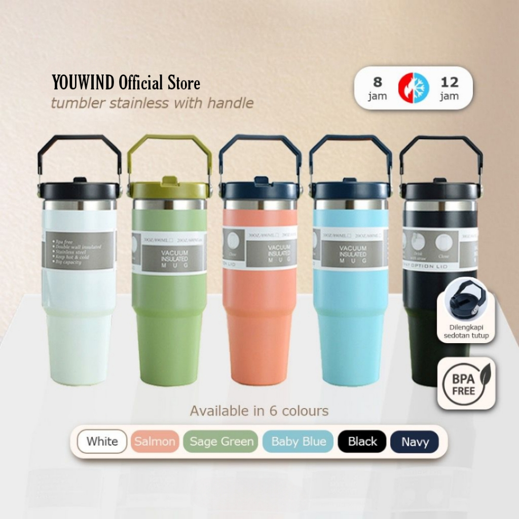 Jual Tumbler Handle 3in1 ORIGINAL / Botol Minum Portable Stainless ...