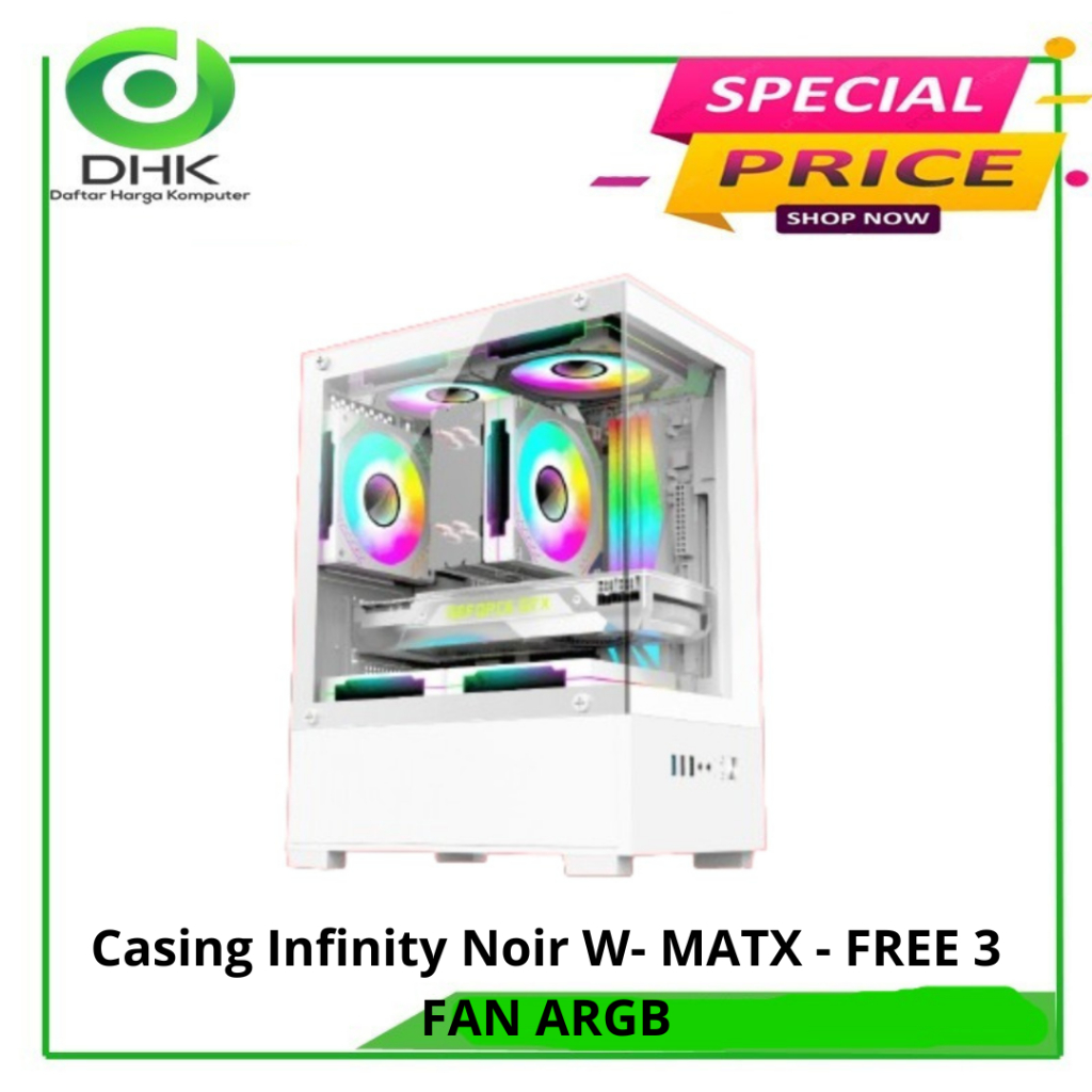 Jual Casing Infinity Noir V2 MATX FREE 3 FAN RGB | Shopee Indonesia