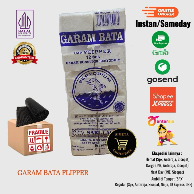 Jual Garam Bata Flipper 2,5kg isi 12 Pcs | Shopee Indonesia
